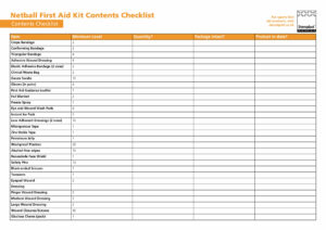 Netball First Aid Kit Contents List | Sterosport